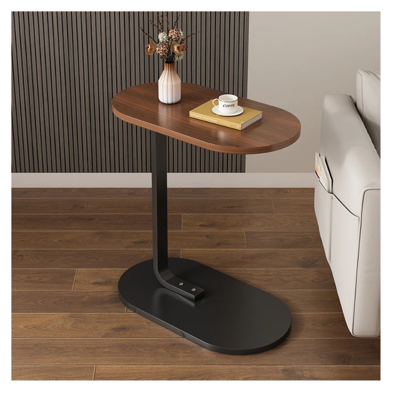 Modern C-Shaped Couch Side Table